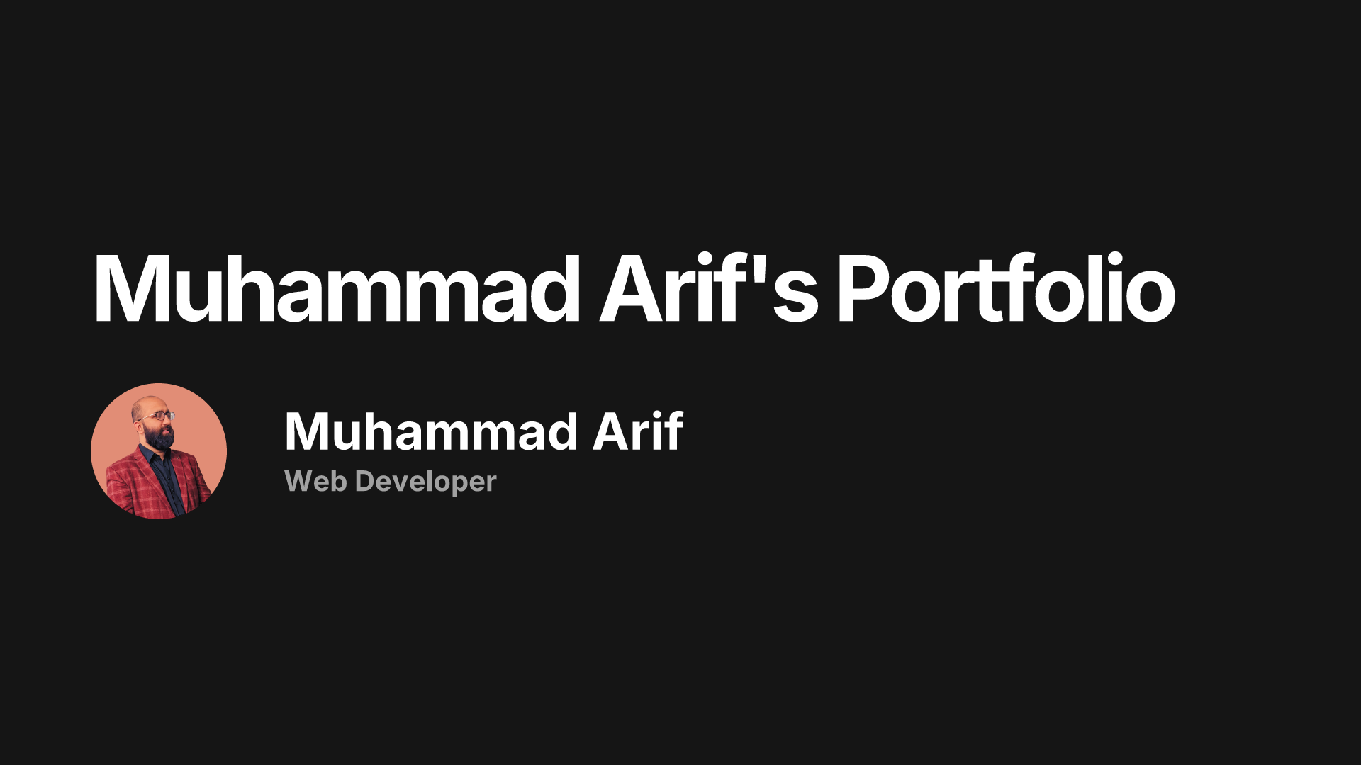 Muhammad Arif's Portfolio